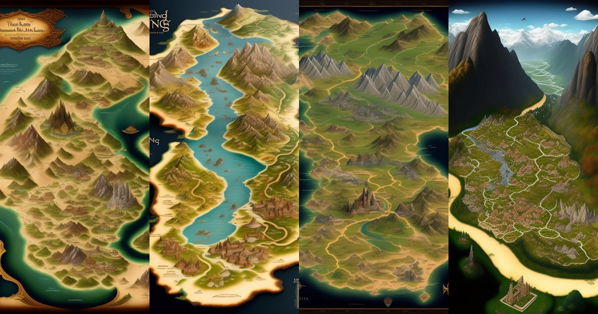 Lexica - The lord of the rings style, tabletop map, cities, towns ...