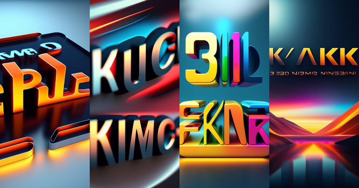 Lexica - 3d text of KM GRAPHICS