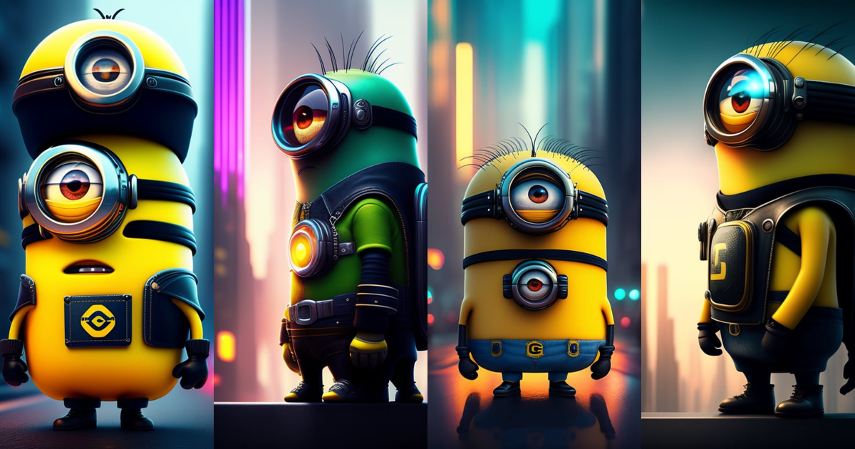 Lexica - Minion in cyberpunk city