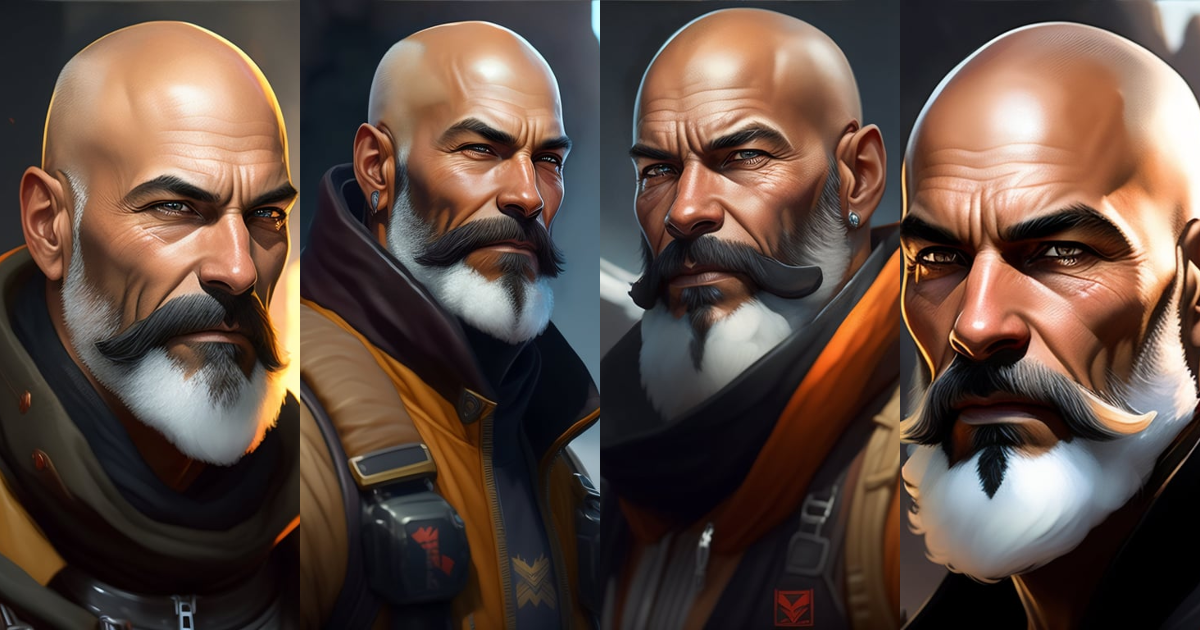 Lexica - A grizzled man with a bald head with stubble in Apex Legends ...