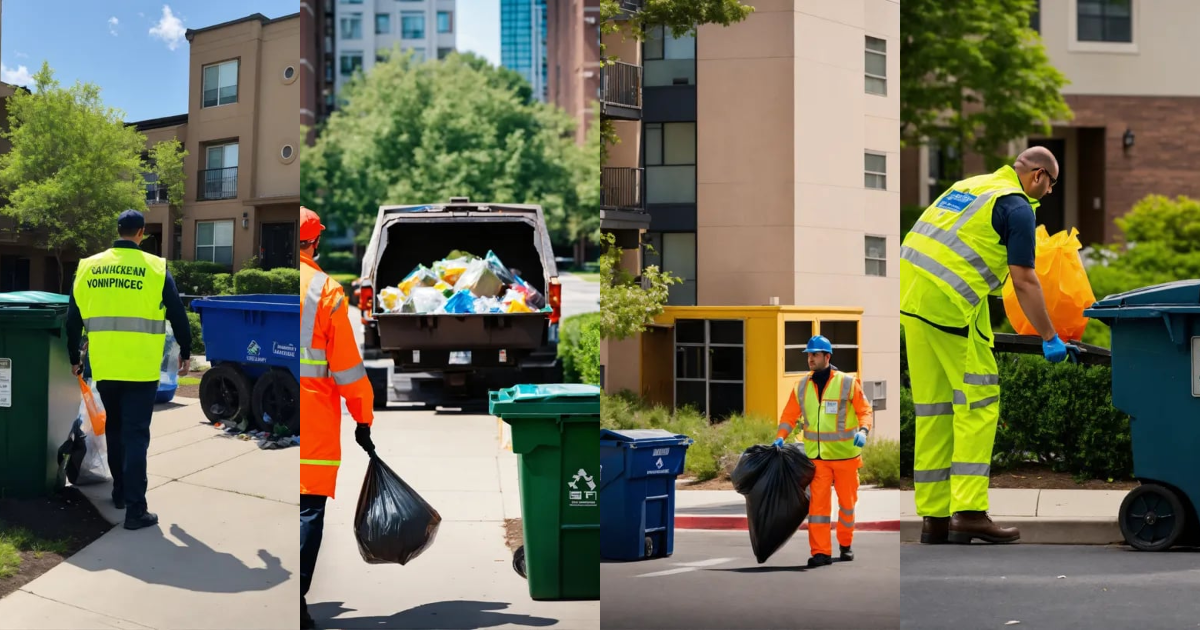 Lexica - A photo of a man in a high-visibility vest taking out the ...