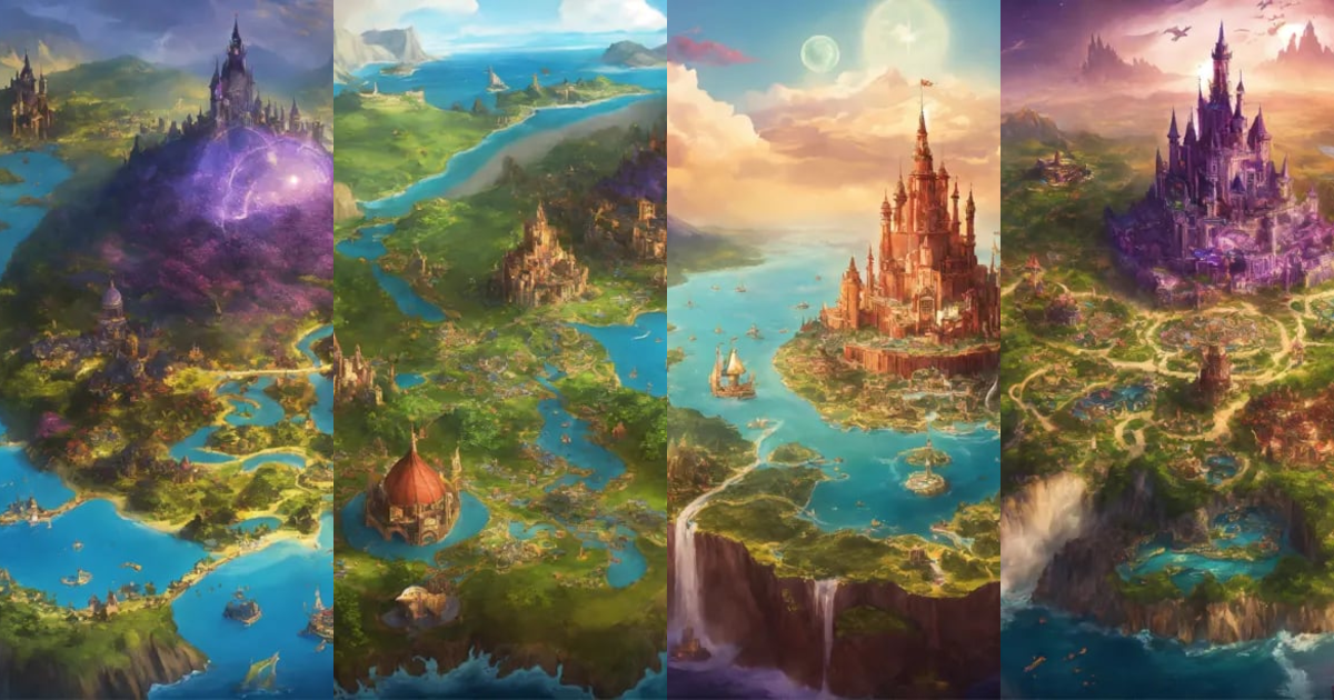 Lexica - Fantasy Map of a magical world called Eden, with 9 kingdoms ...