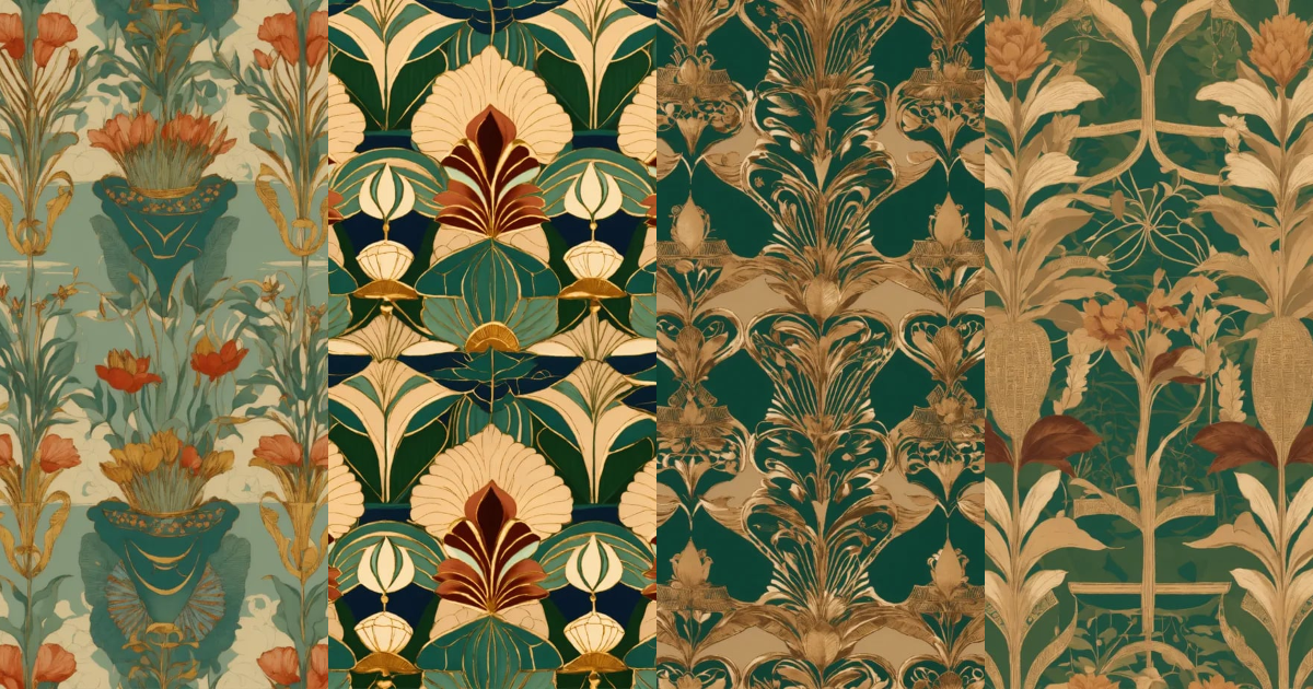 Lexica - Botanical vintage surreal pattern, petite embellishments ...