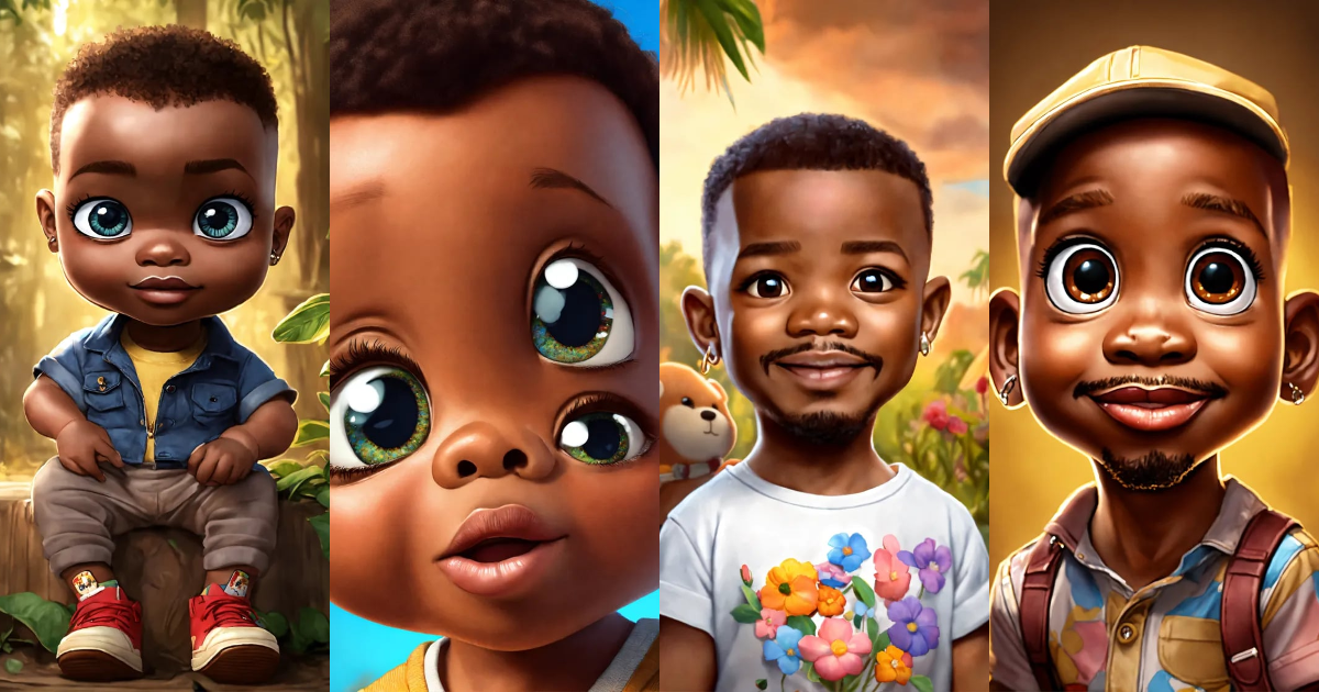 Lexica - Jamie Foxx cute baby cartoon ultra realist big eyes