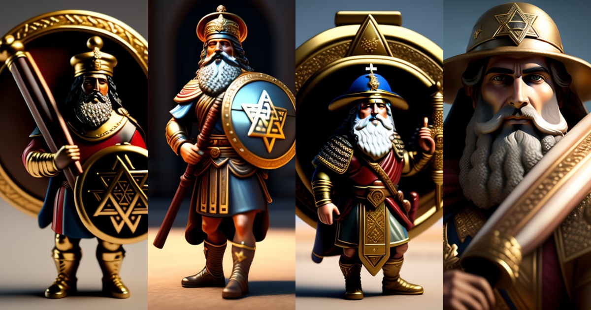 Lexica - Jewish ancient soldier, holding a round shield with the star ...