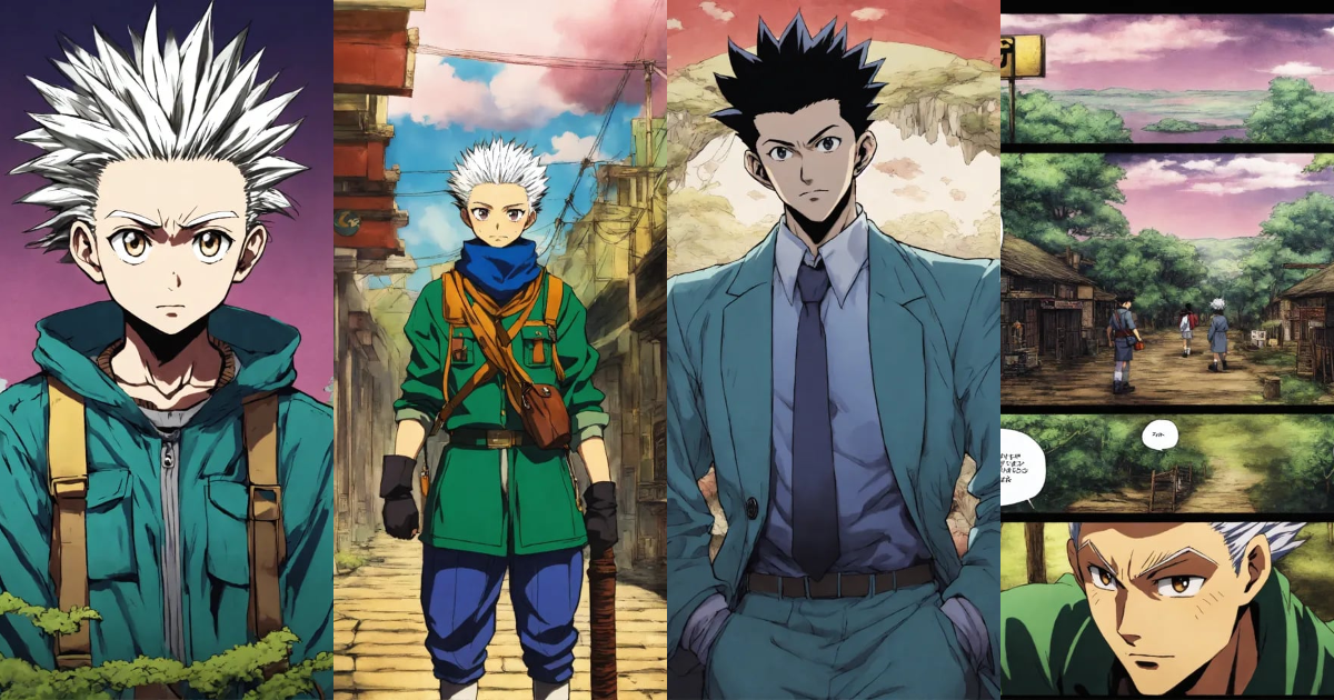 Lexica - Old manga style guerilla in hunter x Hunter style