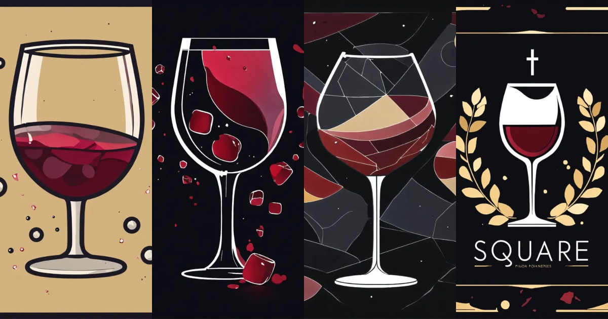 Lexica - Square flat design logo, materialistic icon style, flat style ...