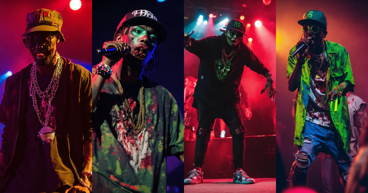 Lexica - A zombie rapper at a concert