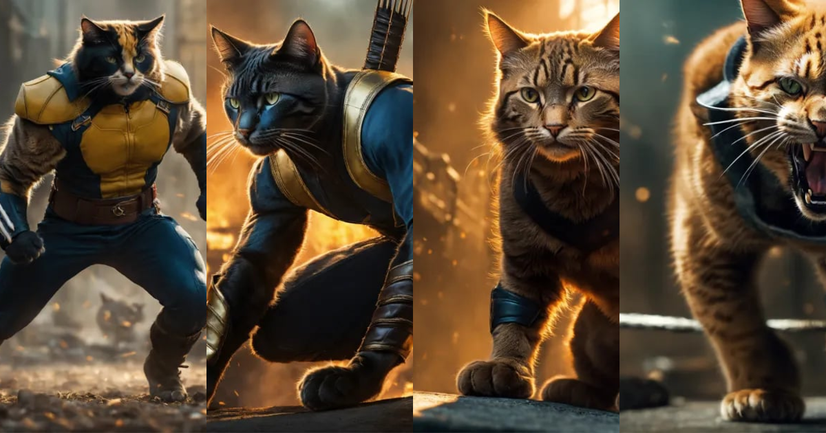 Lexica - Produce me an image of cat wolverine with human body in ...