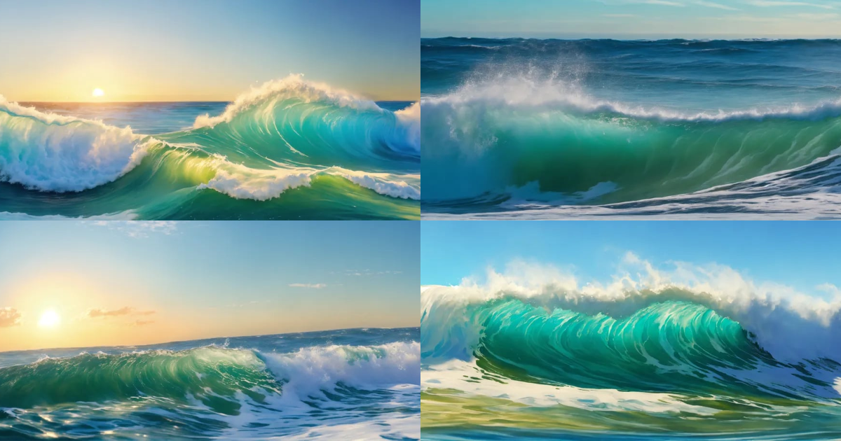 Lexica - Sea wave long , noon, daylight(blue sky),sea wave with foam ...