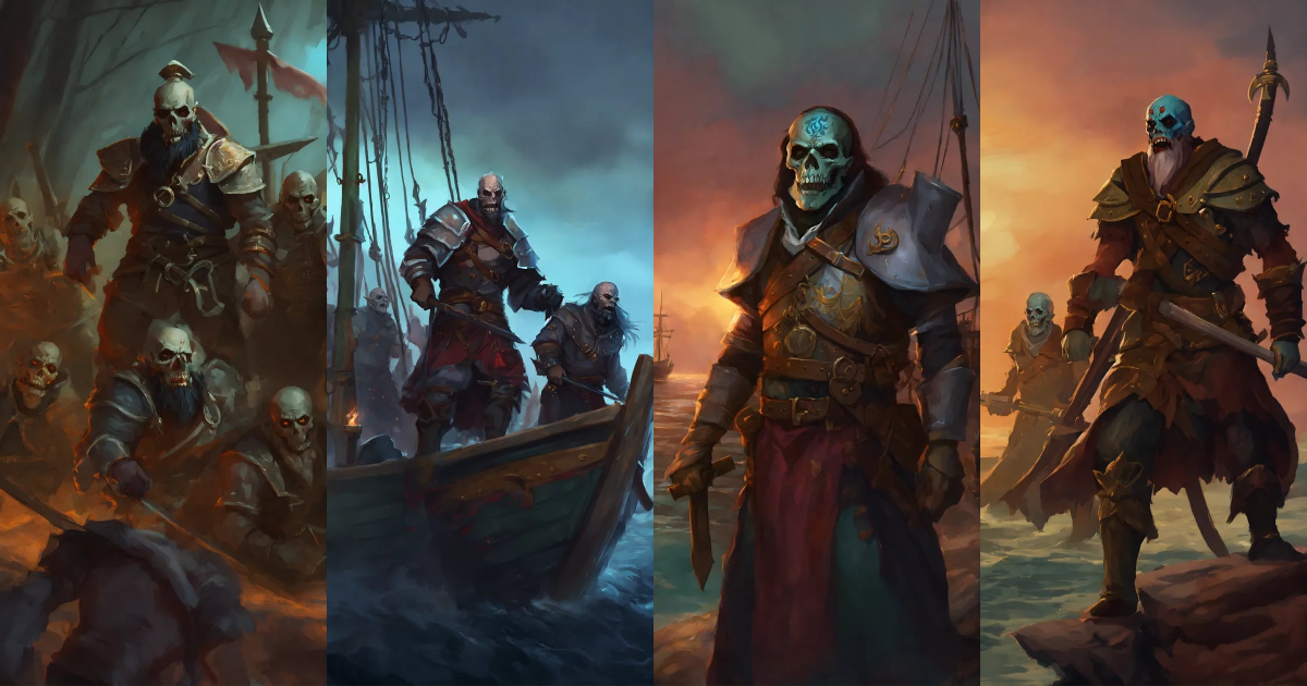 Lexica - Undead Duergar Sailors, digital painting