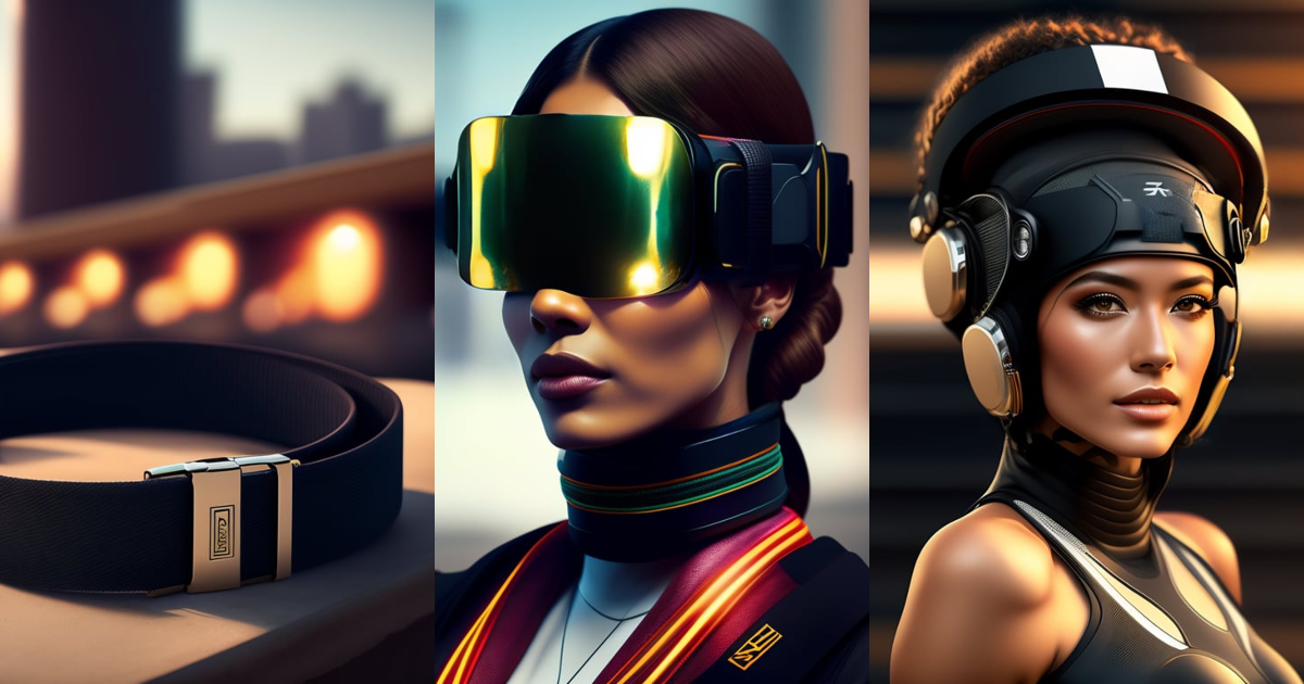 Lexica - A cyber belt give aptic feedback realistic photoreal