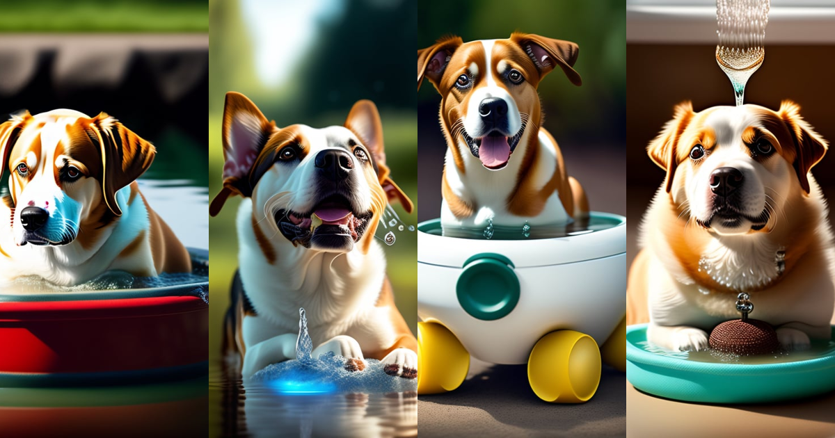 Lexica - Robot dog bathing
