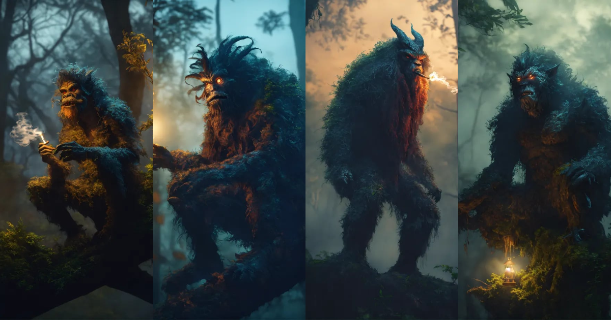 Lexica - Tikbalang philippines scary hairy humanoid monster smoking a ...