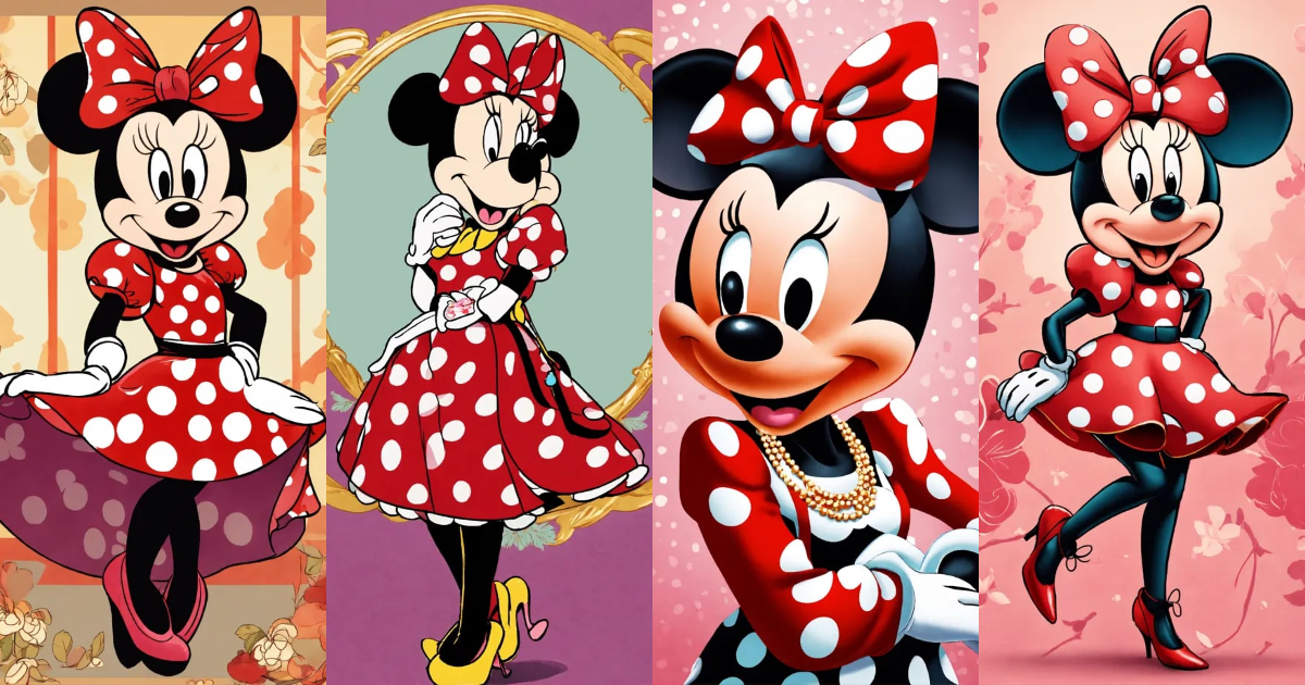 Lexica - Minnie mouse, fashionable, glamorous, pose, illustration