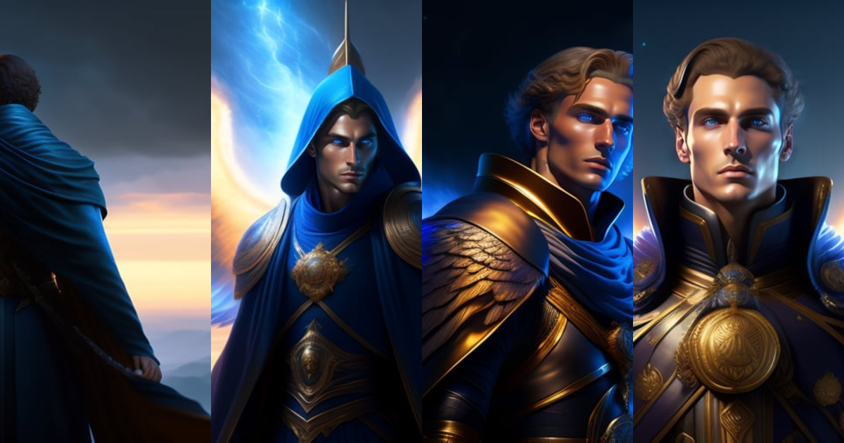 Lexica - Prometheus angel, full blue eyes, sci fi clothing, with plasma ...