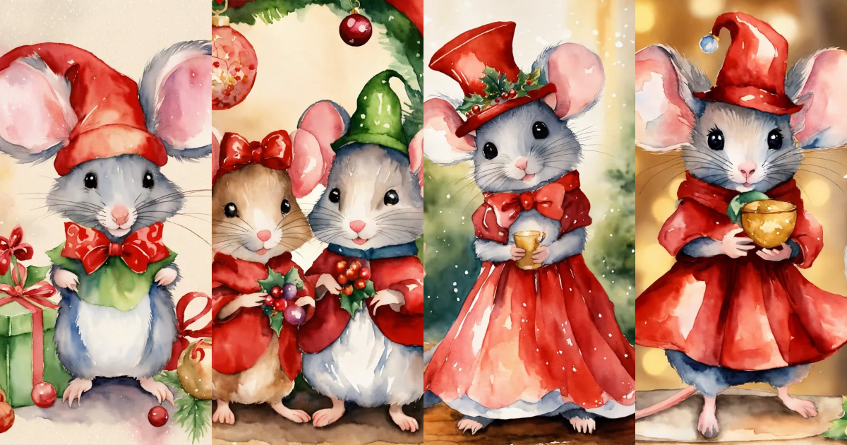 Lexica - Fairytale cute Mice Watercolor Clipart, fairytale Clipart PNG ...