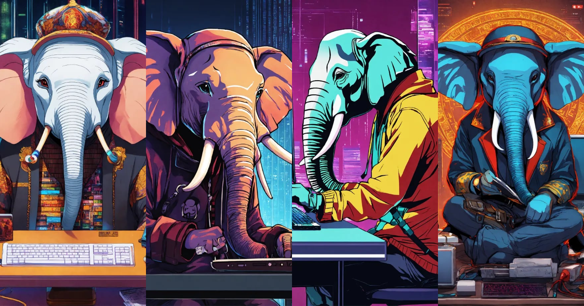 Lexica - Anime elephant hacker
