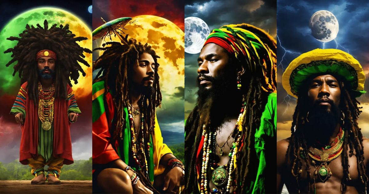 Lexica - Rasta man god and blun moon, thunderstorm, hd