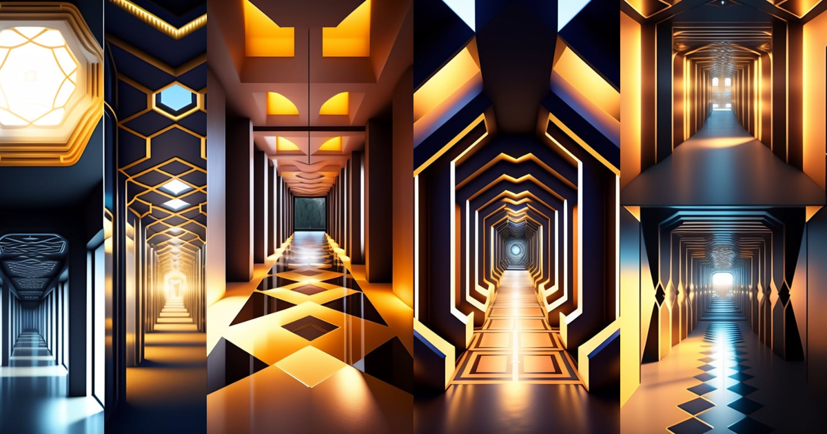 Lexica - Infinite escher-style multidimensional corridors that are ...
