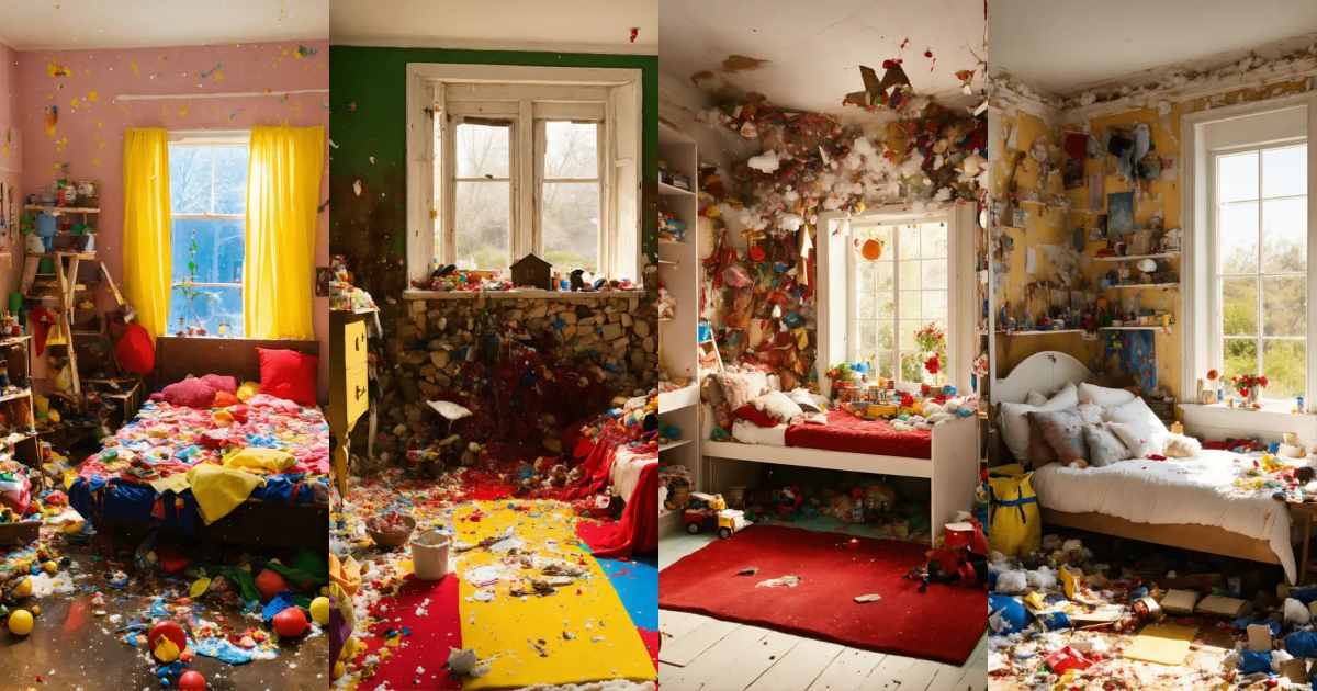 Lexica - Snow White Room with a big mess