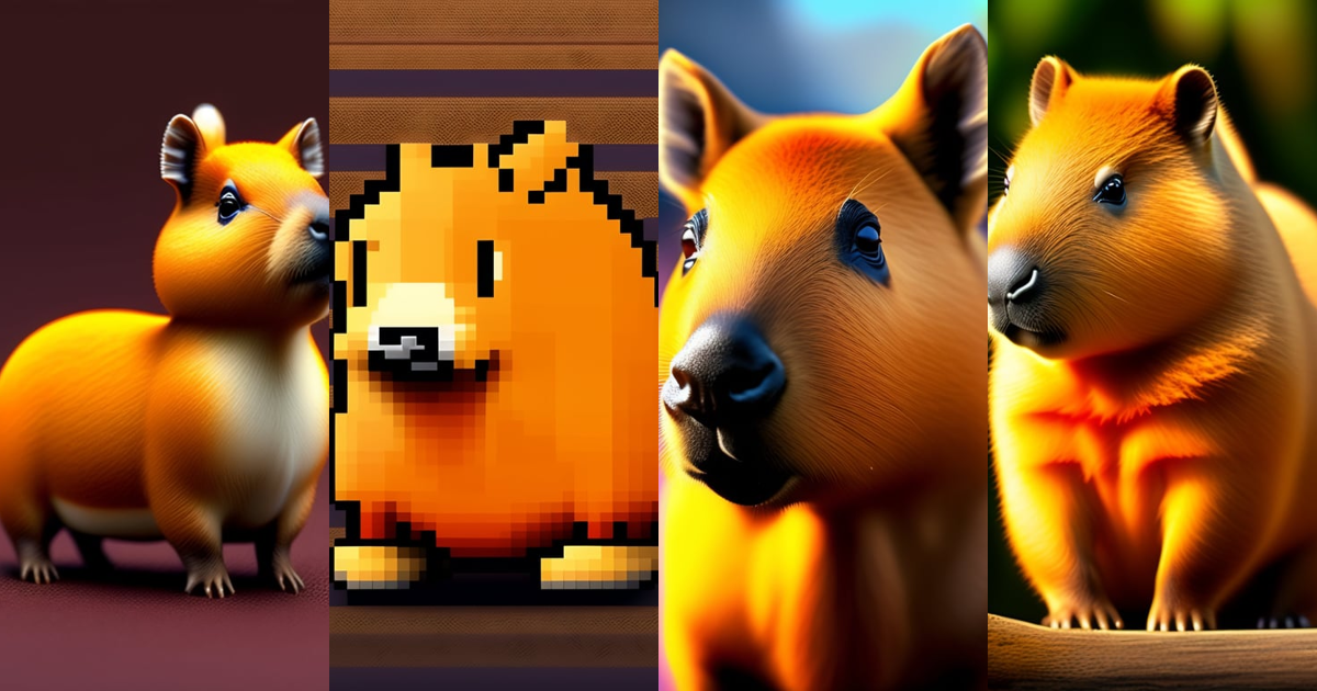 Lexica - An 8-bit icon of a capybara