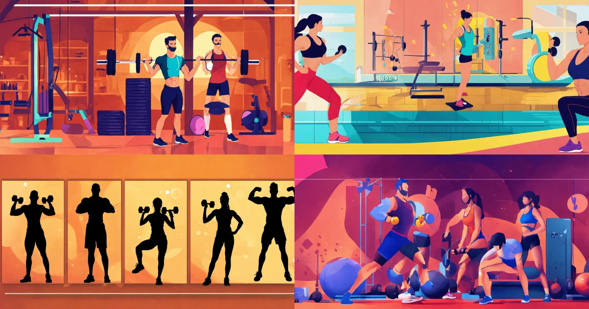 Lexica - Full body fitness workout banner graphic with high deteial visuals
