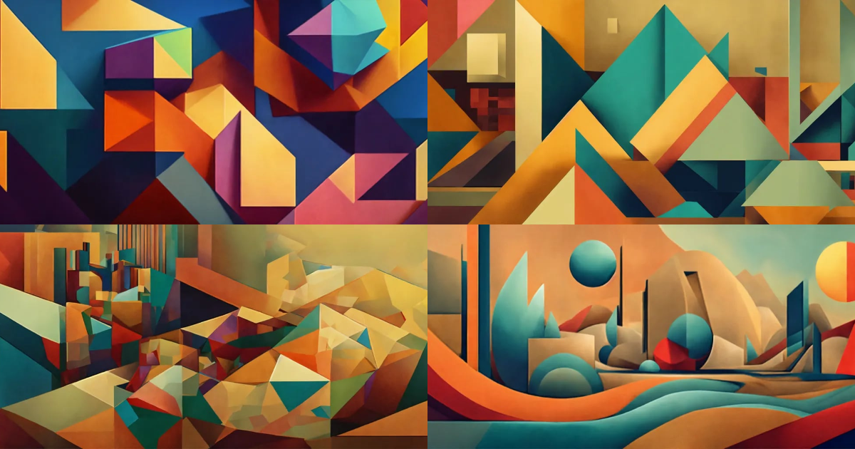 Lexica - Abstract design and minimalist of Cryptic Riddles cubist art ...