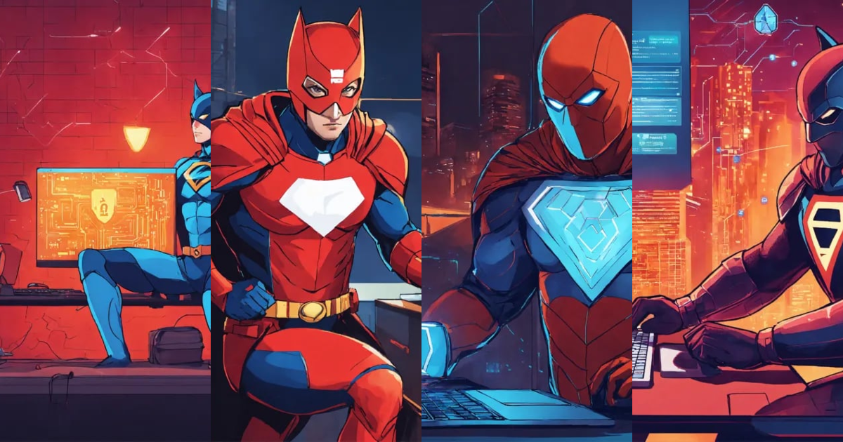 Lexica - Create an illustration of a superhero figure in a ...