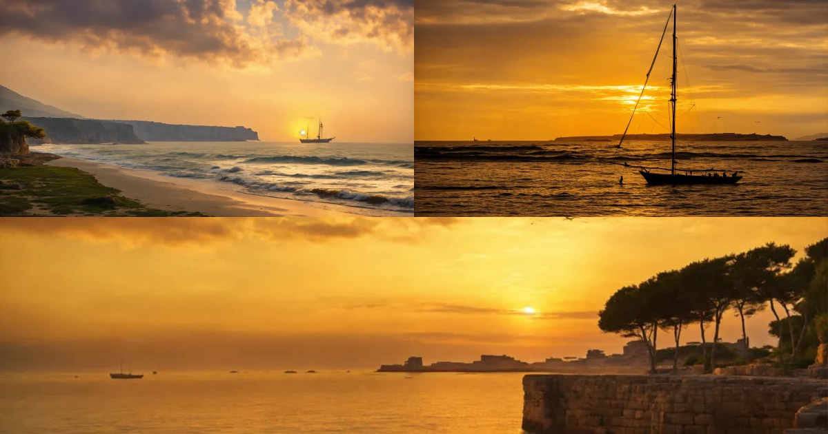 Lexica - Ancient sea view ,portraits