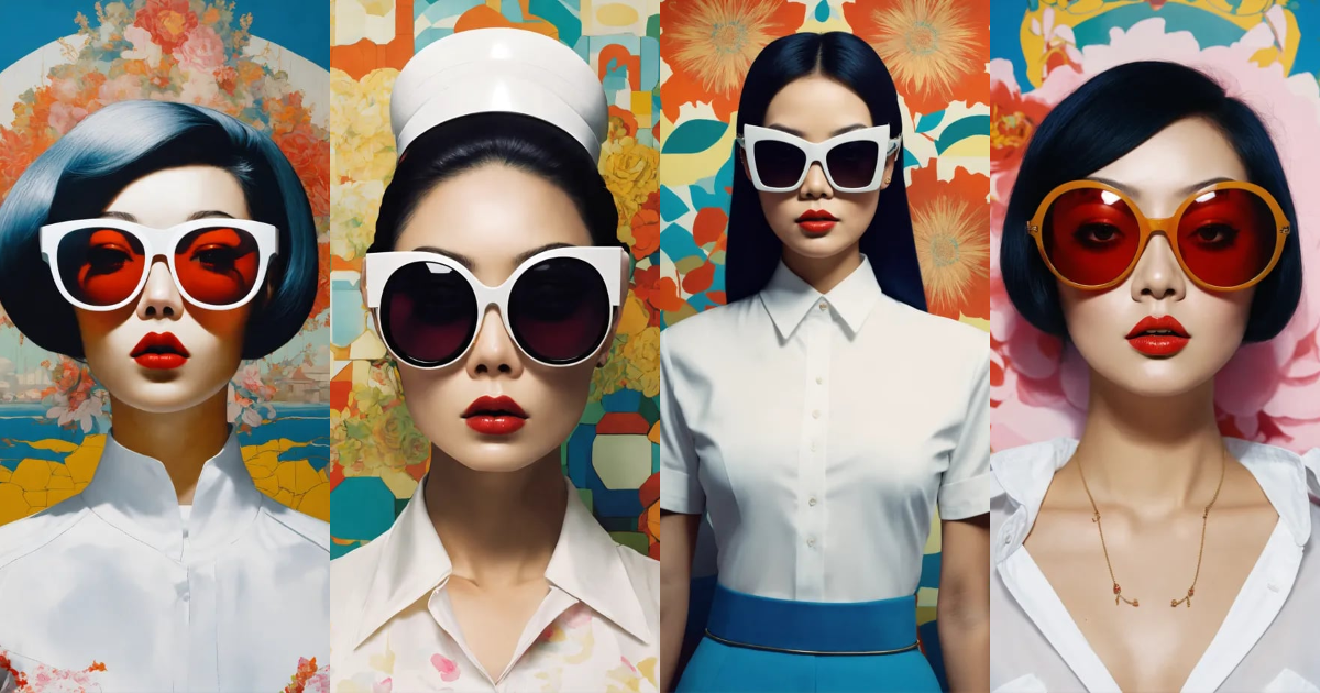 Lexica - Half body portrait Photography, in front of a pop art artwork ...