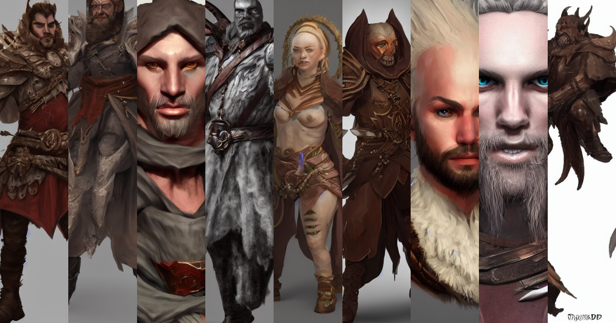 Lexica - A portrait of my next DND overpowered character , concept art ...