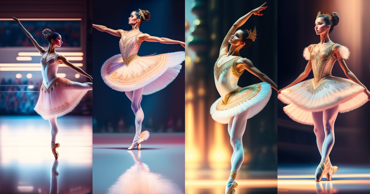 Lexica - Russian ballet dancer woman alone on a big stage, lot of ...