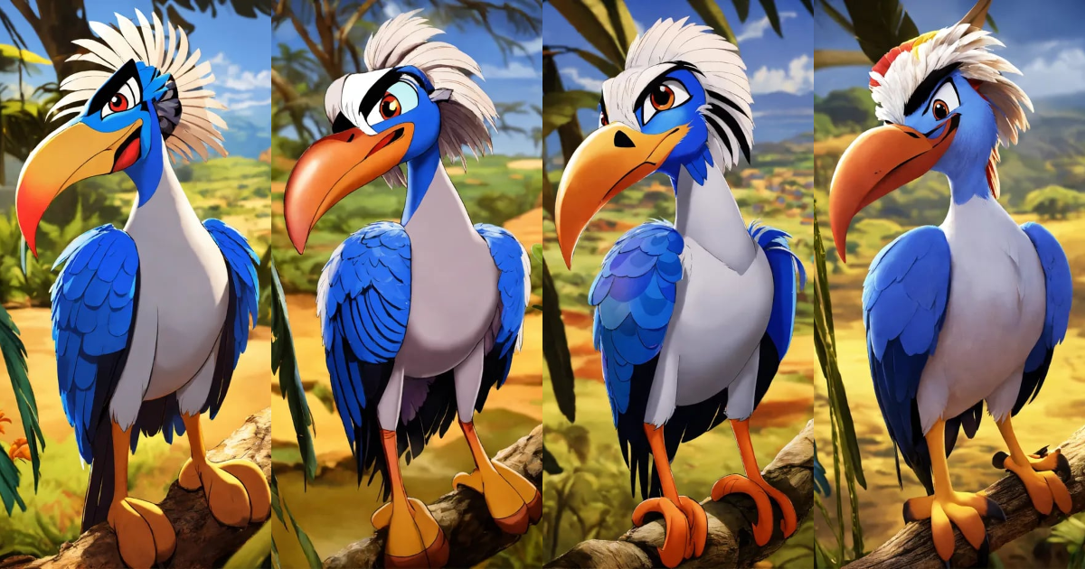 Lexica - Zazu bird from Disney's Lion King cartoon