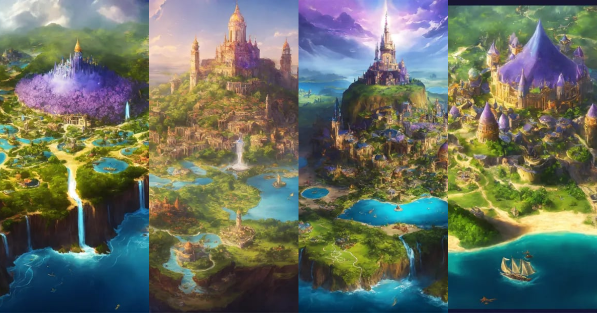 Lexica - Fantasy Map of a magical world called Eden, with 9 kingdoms ...