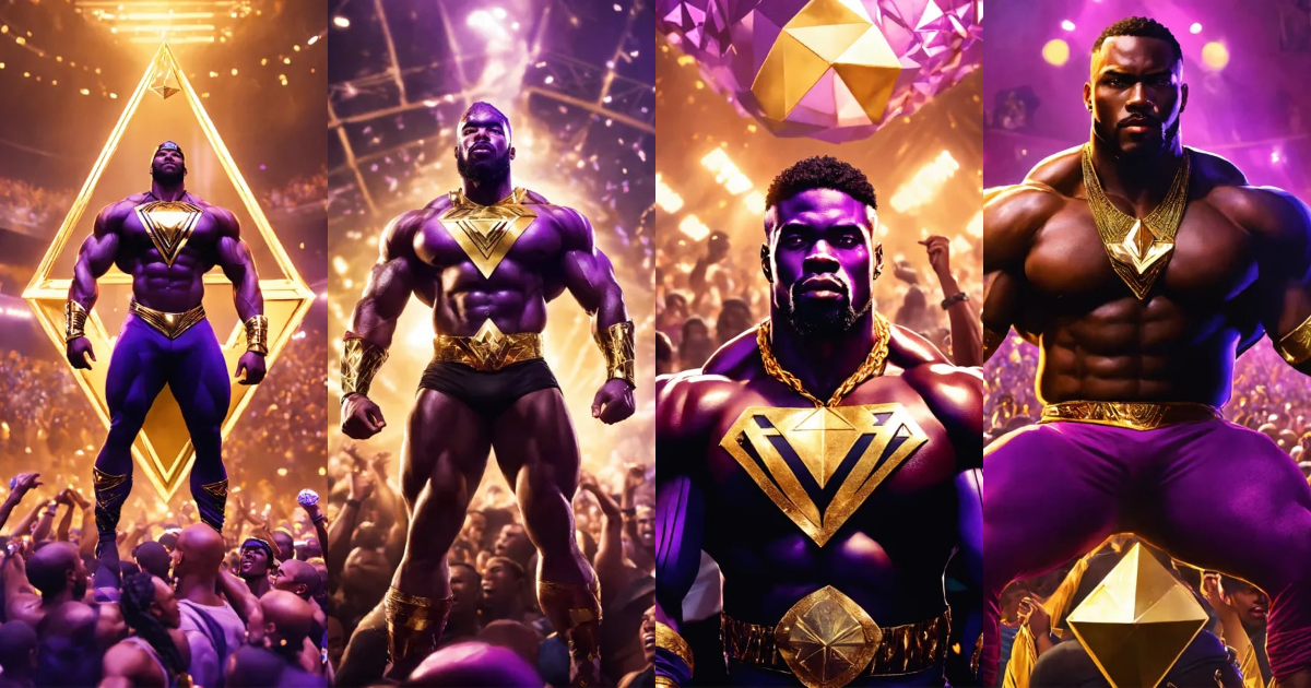 Lexica - An image of a huge bodybuilder-capped African superhero ...