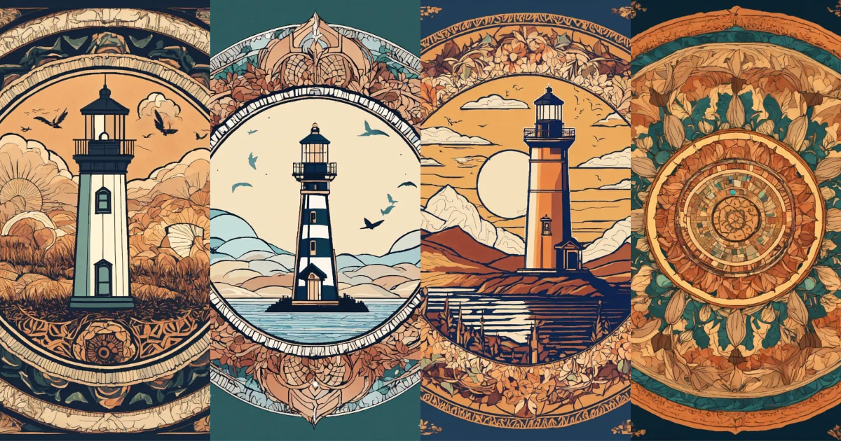 Lexica - Prairie lighthouse Mandalas, intricate detail, clear, clean ...