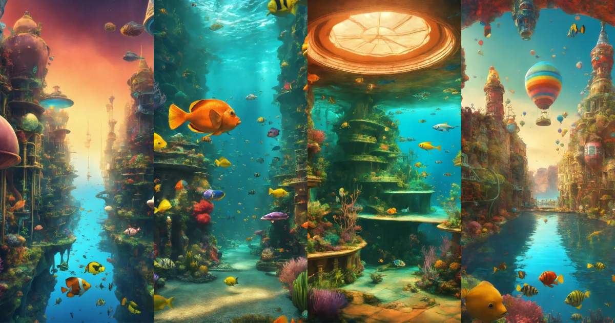 Lexica - The most trippy scene imaginable, in an underwater city ...