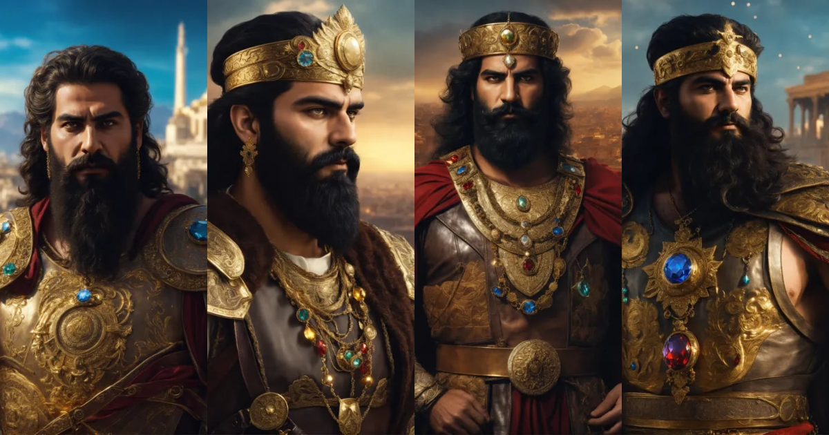 Lexica - Fantasy setting, a sinister-looking wise Persian male royal ...