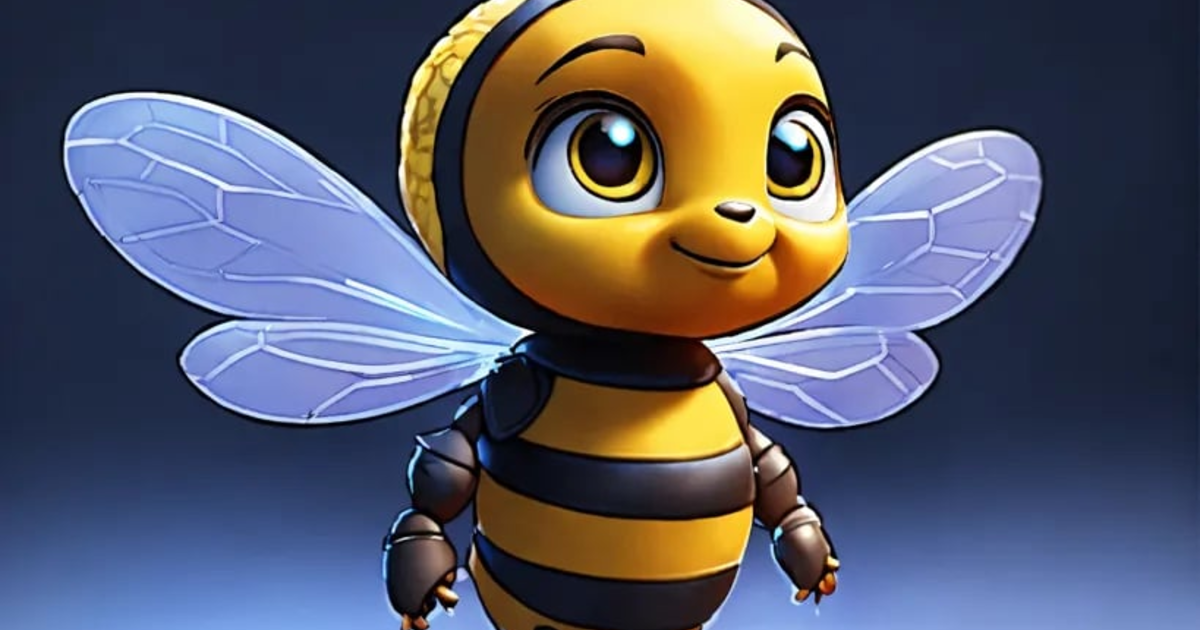 Lexica - One adorable cartoon bee in the style of pixar
