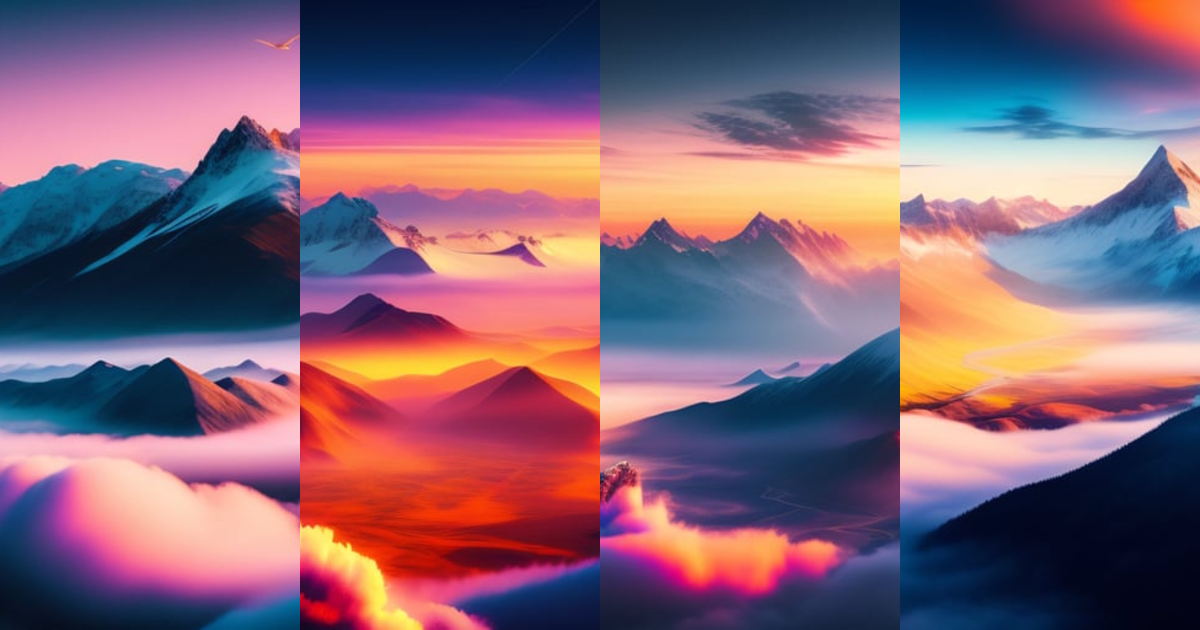 Lexica - Aerial view of vast mountainscape with high mountains, eagle ...