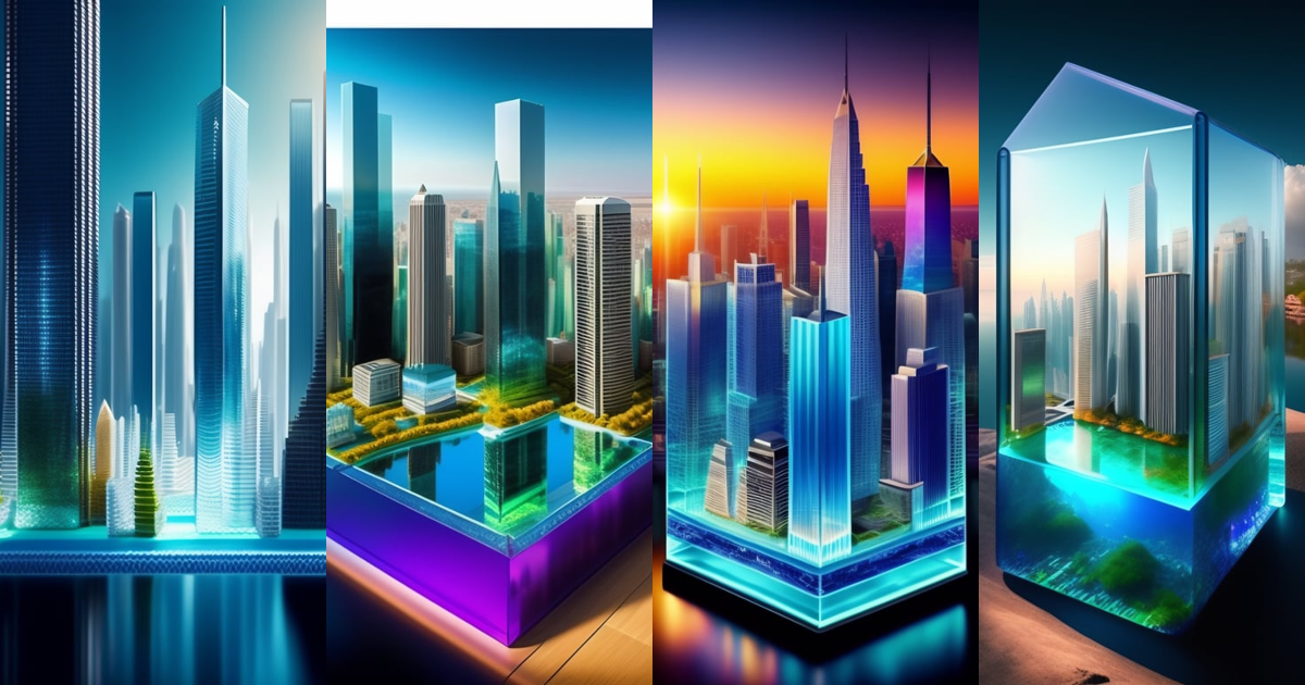 Lexica - City made entirely out of glass, water, and prisms.