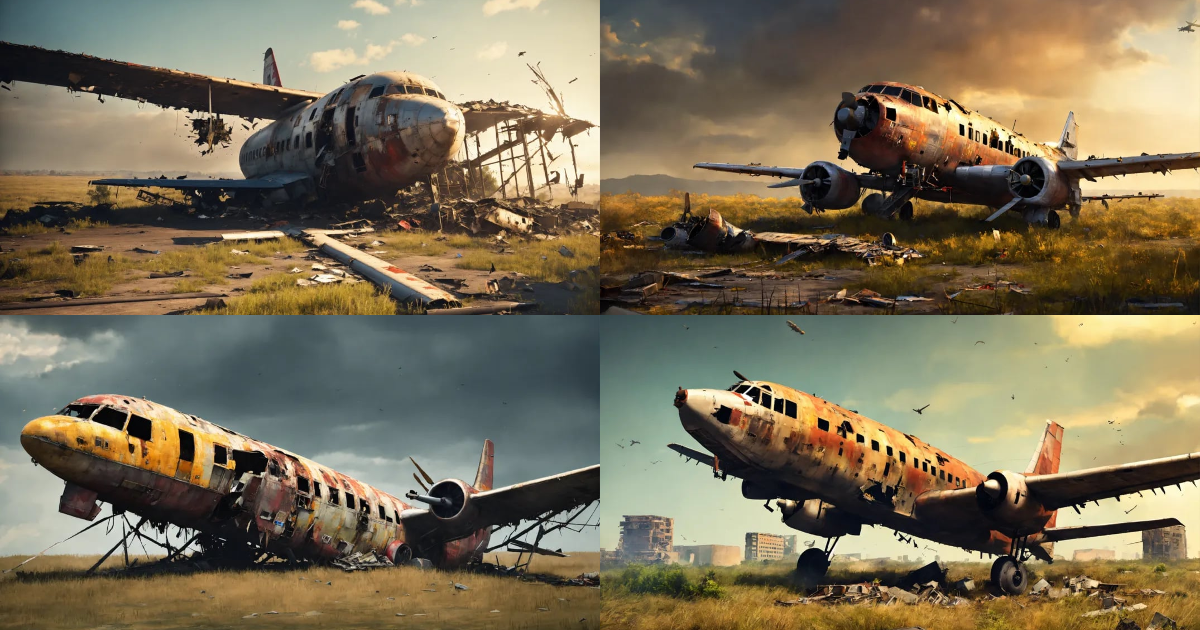 Lexica - Post apocalypse crashed passenger plane