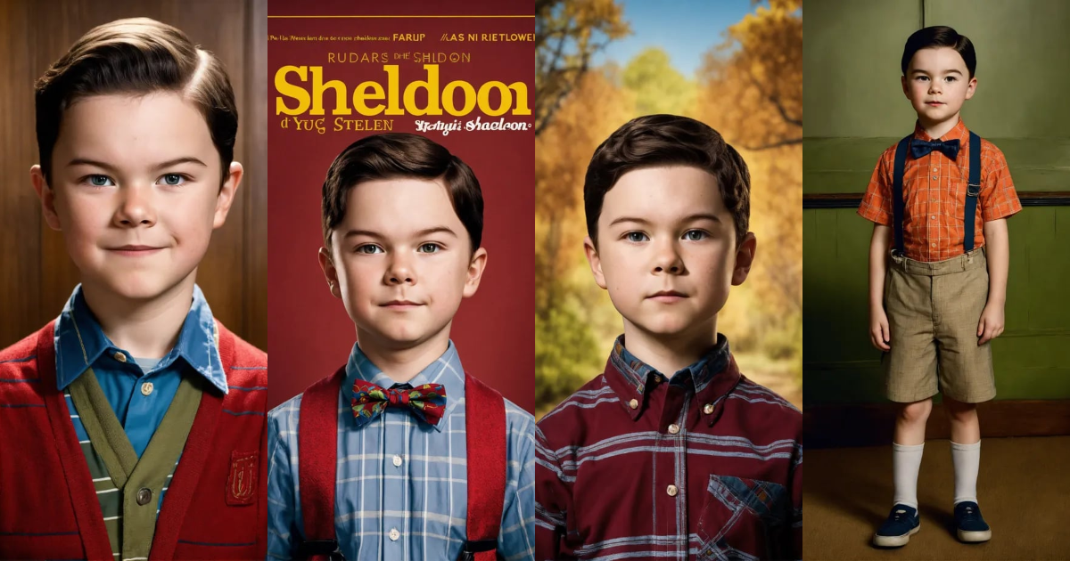 Lexica - Portrait du petit Sheldon, comme dans la série "young Sheldon ...