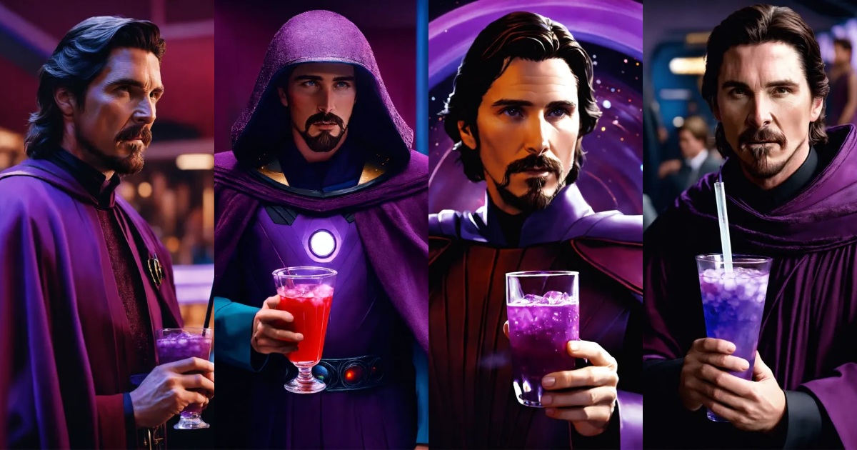 Lexica - Photorealistic picture of Christian Bale wearing a wizard ...
