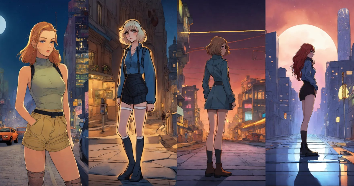 Lexica - A European cartoon drawing of a 19 year old girl, looks like ...