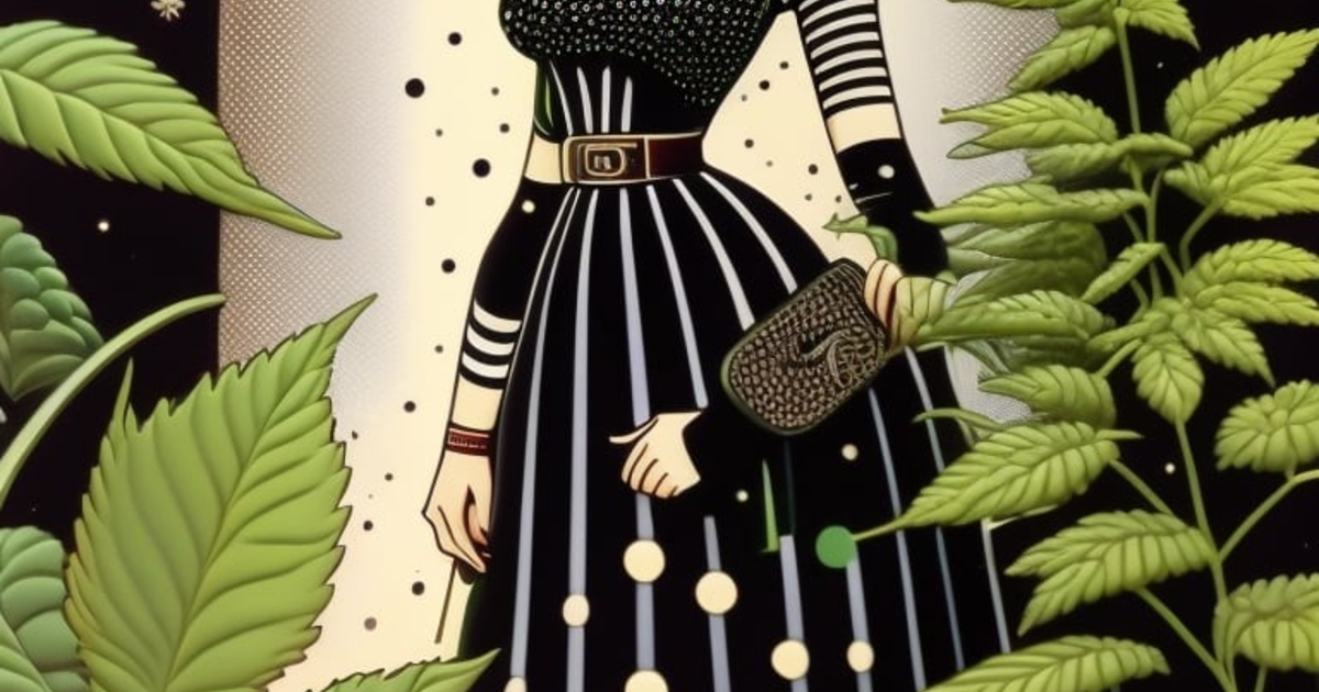 Lexica - Weed goddess in a cannabis plant dress in heaven .retro , edgy ...