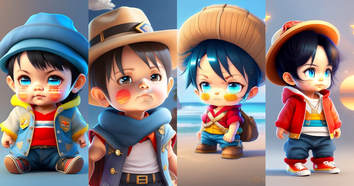 Lexica - Cute and adorable cartoon luffy baby, fantasy, dreamlike ...