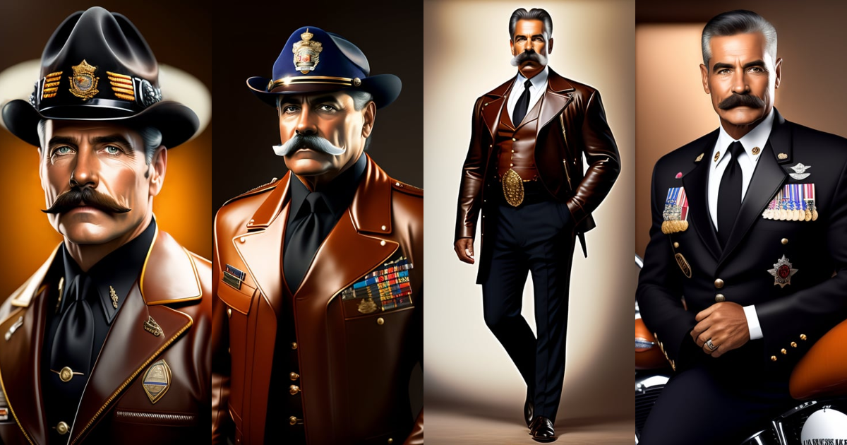 Lexica - Photorealistic portrait of a 53 year old policeman with a ...