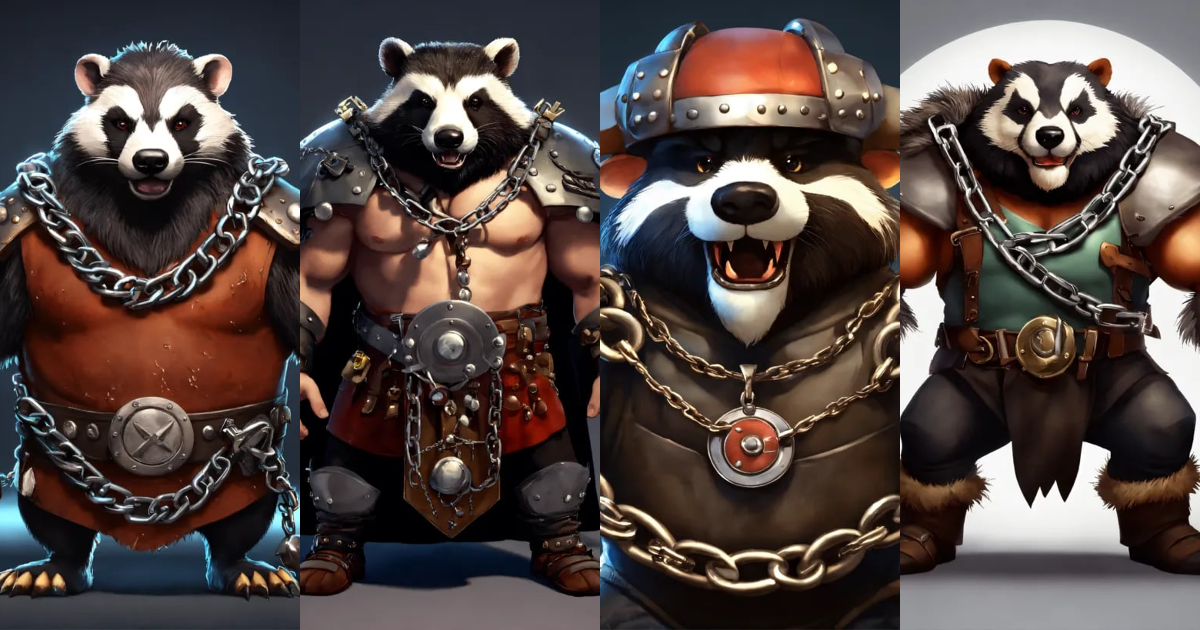 Lexica - A game character cartoonish realistic heavy metal round body ...